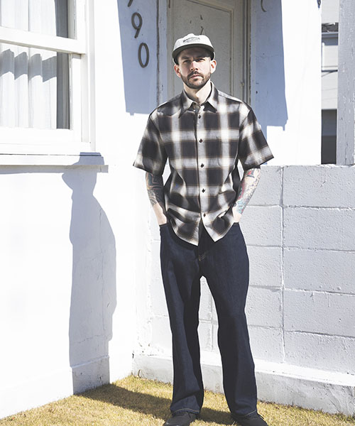 ORGANIC COTTON OMBRE CHECK / REGULAR COLLAR S/S SHIRT SHIRTS ORGANIC COTTON OMBRE CHECK / REGULAR COLLAR S/S SHIRT SHIRTS